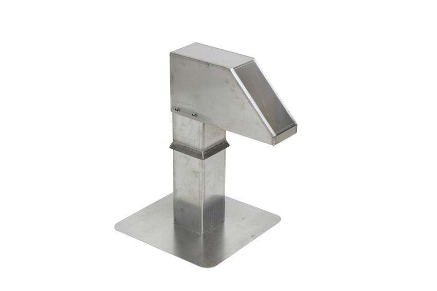 Alixo - Aluminium roof inlet - 125x125mm - 1 outlet - Roof inlets