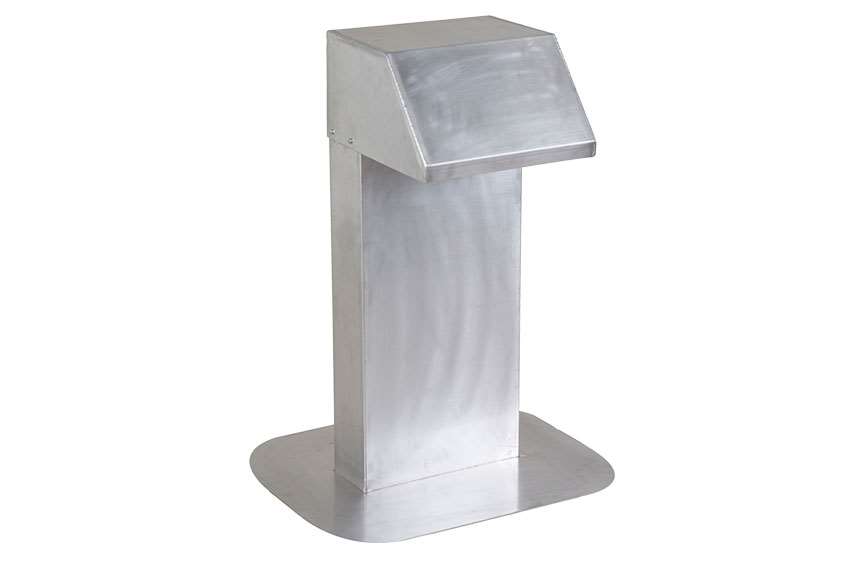 Alixo - Aluminium roof inlet - 300x200mm - extra high neck 900mm