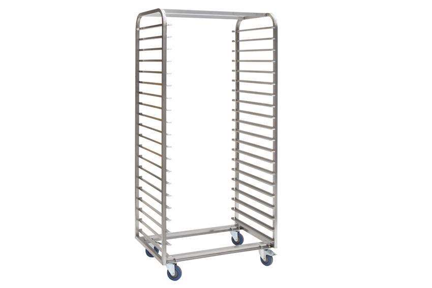 Lineoplus - Ss racking trolley bakery 800x600mm - 20 levels - type h