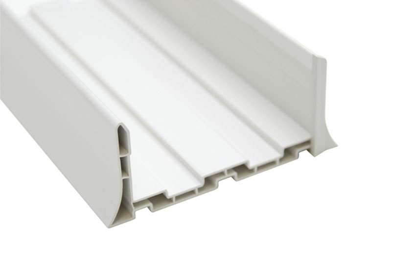 CoolX - Profil u en forme de plinthe - PVC - 80mm - 3mtr/lng