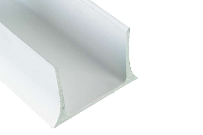 CoolX - U-60 mm pultrusion floorchannel - 4mtr/lng