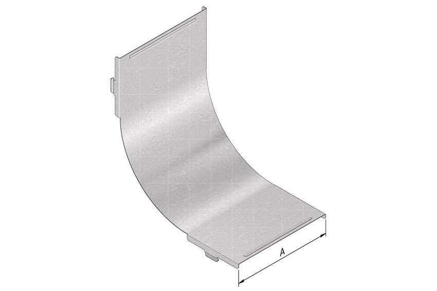 Trayco - Cable tray cover rising bend 300mm - sendzimir
