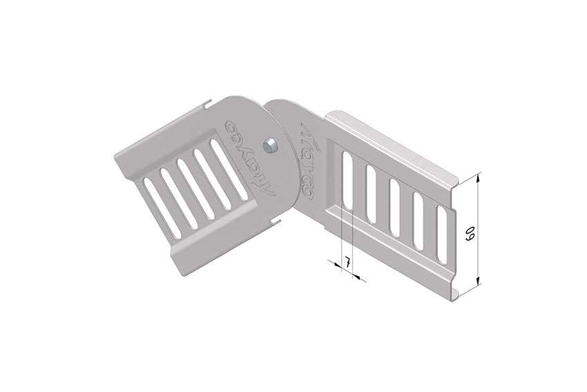 Trayco - Cable tray vertical hinge 60mm - sendzimir