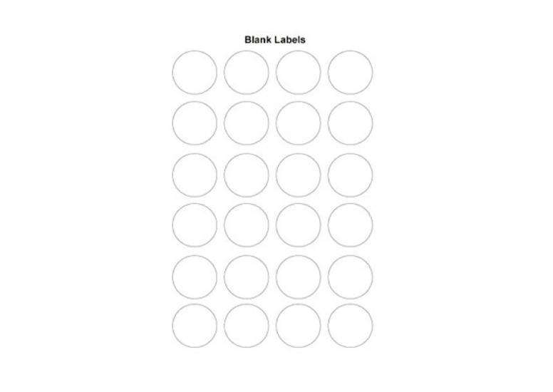 FIFO Bottle - White label sheet with 24 blanc labels
