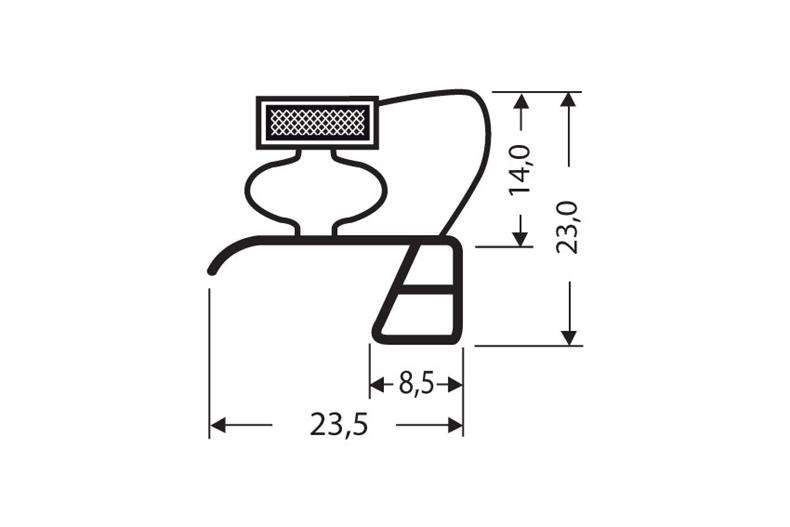 CoolX - Joint magnetique - 2550mm/lng avec aimant m25