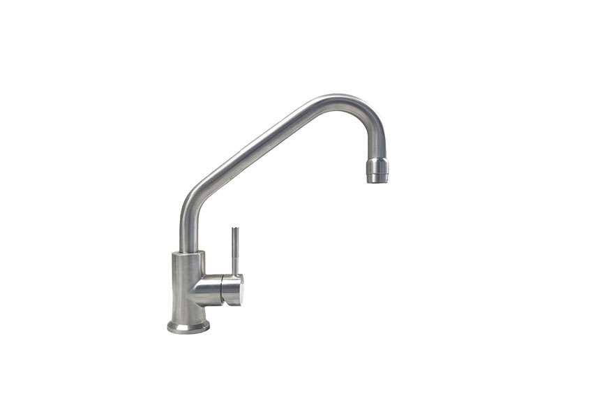 Linum - Inoxo 250 stainless steel single lever mixer with spout 250