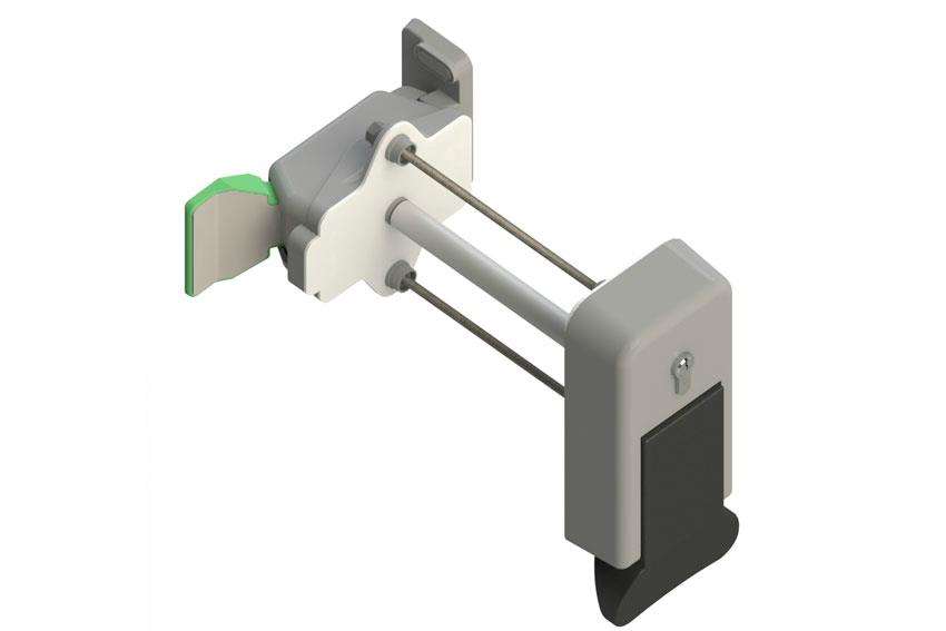 - KIS single-point lock for overlay doors max. 193mm l/r