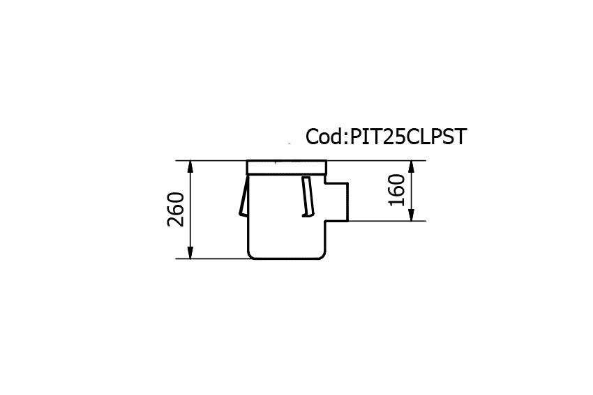 Stainless steel siphon lateral