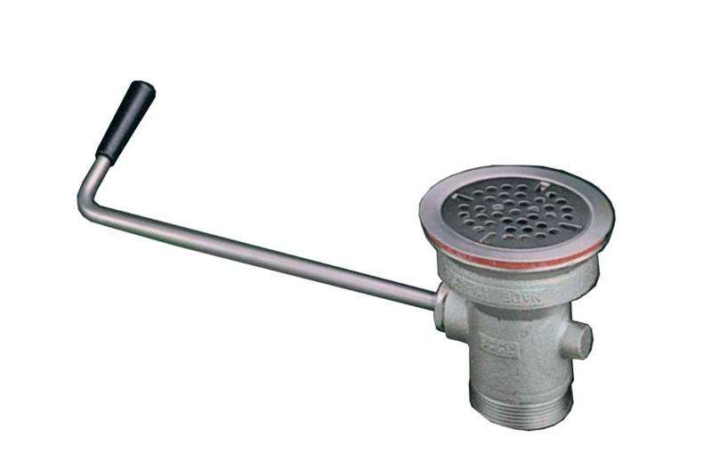 Linum - Drain for sink with curved pivot lever