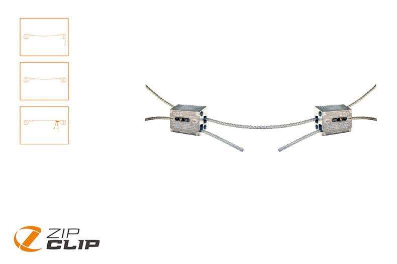 Zip Clip - Span-lock horizontal suspension system - 40mtr