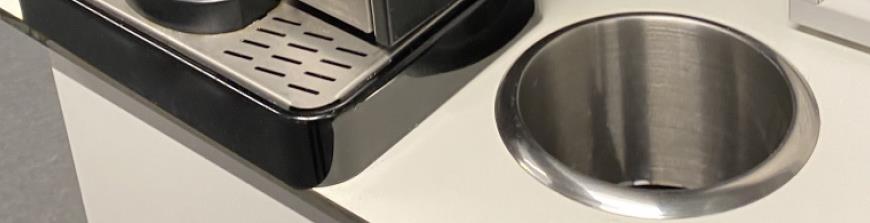 Waste sleeves & lids stainless steel - Interior