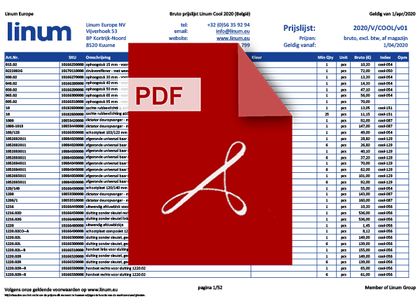Belangrijke update Linum/Fermod prijslijsten 2022
